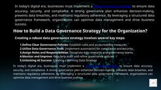 Data Governance Strategy- Know The Key Steps- Tejasvi Addagada | PPTX