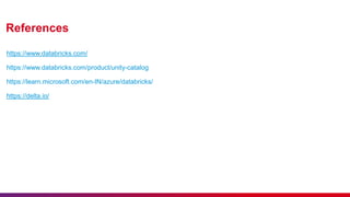 Data governance with Unity Catalog Presentation | PPTX