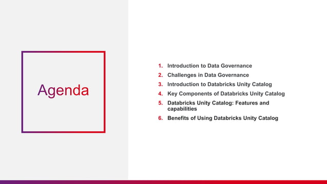 Data governance with Unity Catalog Presentation | PPTX | Databases | Computer Software and ...