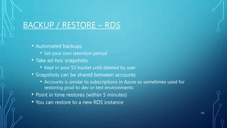 Running SQL Server on AWS | John McCormack | DataGrillen 2019 | PPT ...
