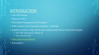 Running SQL Server on AWS | John McCormack | DataGrillen 2019 | PPT ...