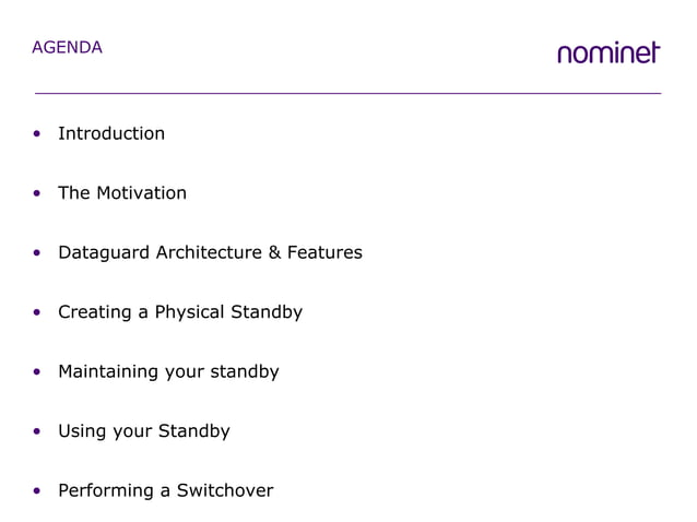 Adventures in Dataguard | PPT