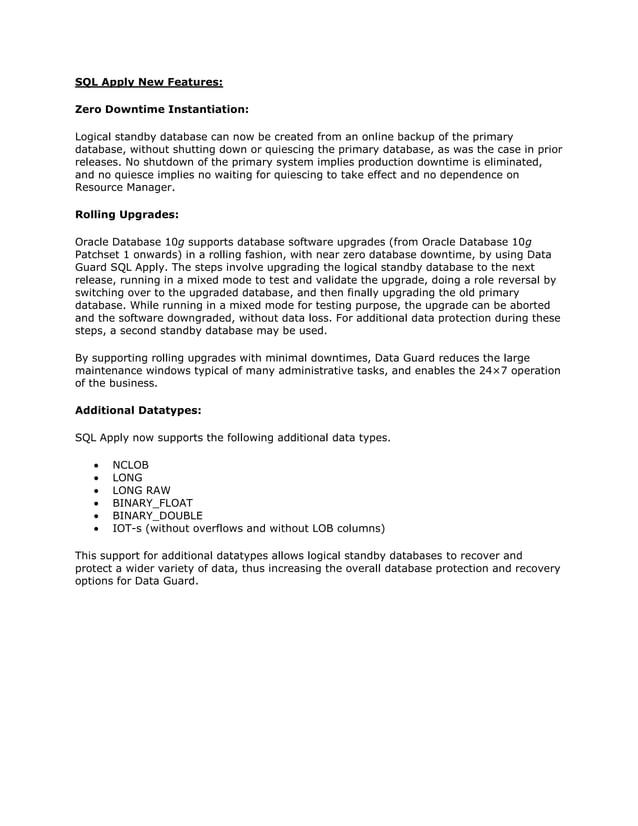 Data guard architecture | PDF