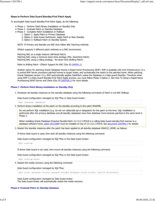 Dataguard first apply patch | PDF