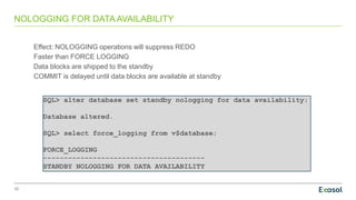 Data guard & nologging new features in 18c | PPTX