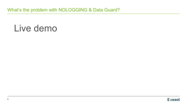 Data guard & nologging new features in 18c | PPTX