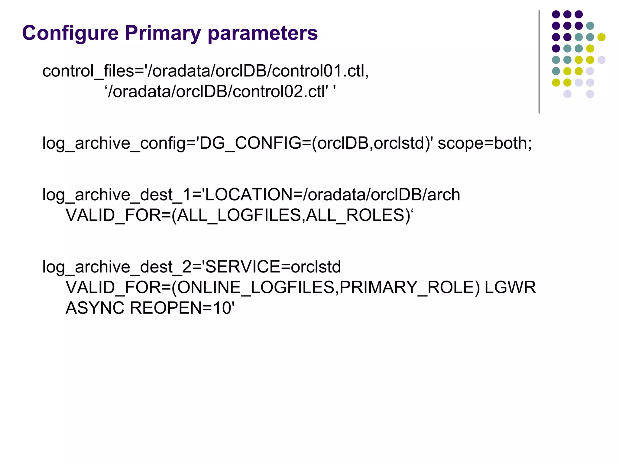 Data Guard Architecture & Setup | PPTX