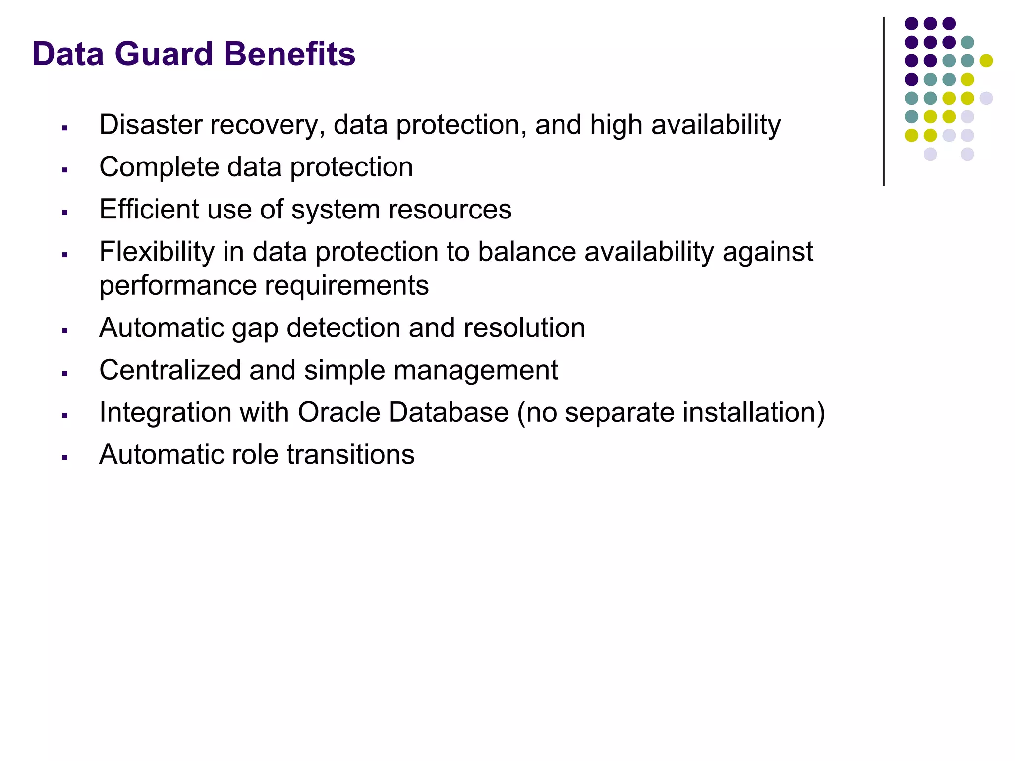 Data Guard Architecture & Setup | PPTX