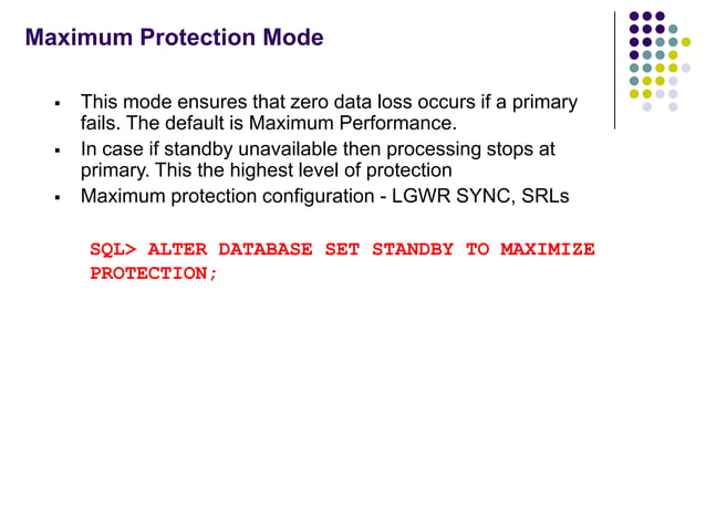 Data Guard Architecture & Setup | PPTX | Databases | Computer Software and Applications