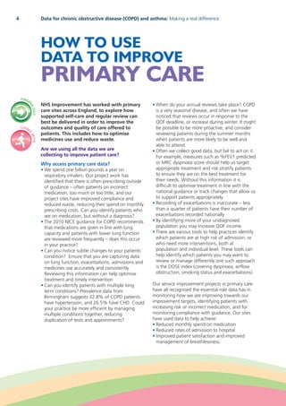 Data for chronic obstructive pulmonary disease (COPD) and asthma ...