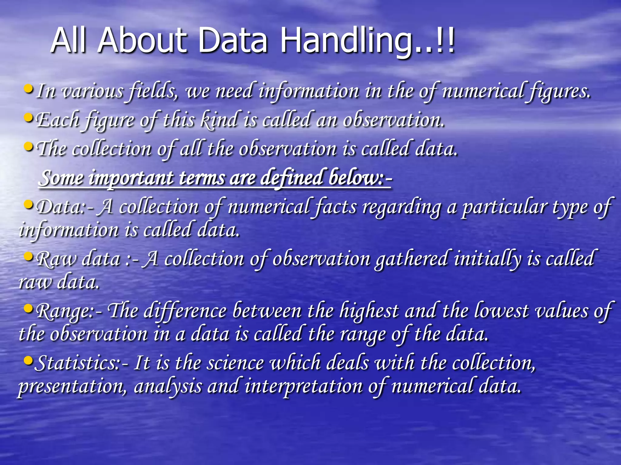 Data handling | PPT