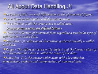 Data handling | PPT