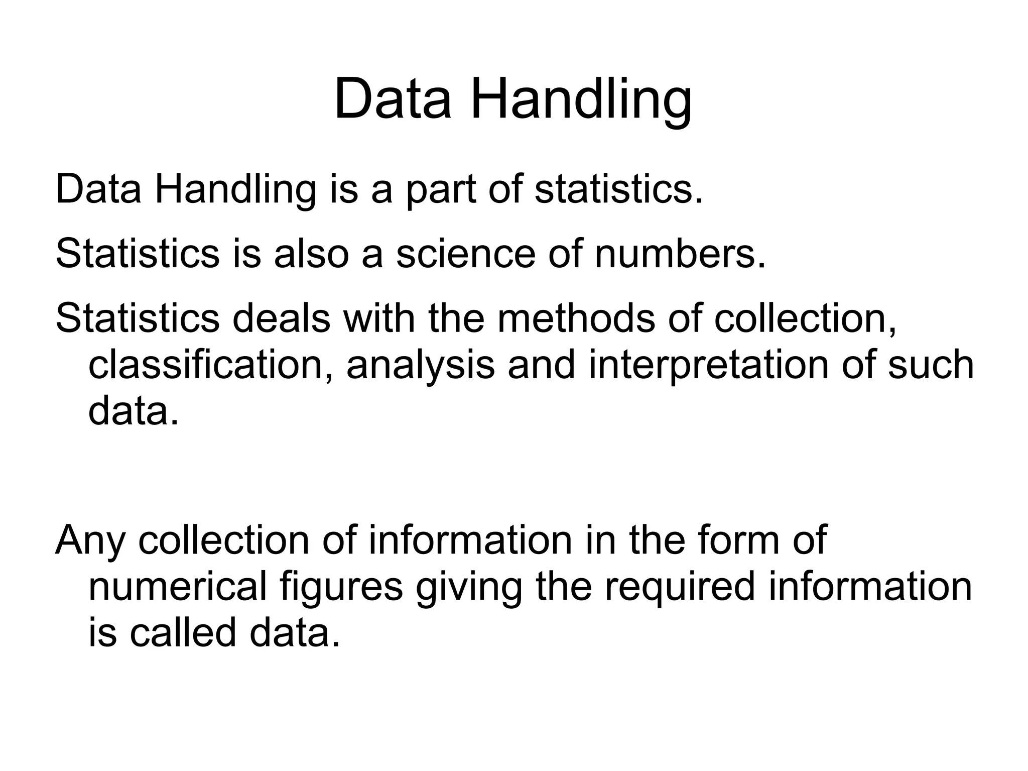 Data handling | PPT