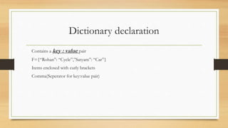 Data handling in python | PPT