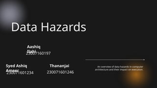 Data Hazards Pipeline MC and Architecture | PPTX