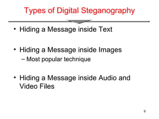 Data hiding - Steganography | PPT