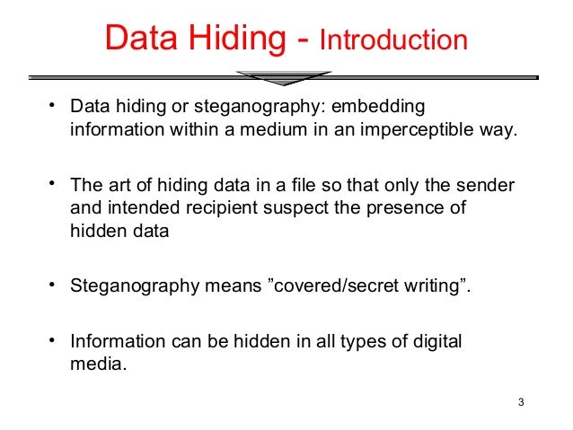 Data hiding - Steganography