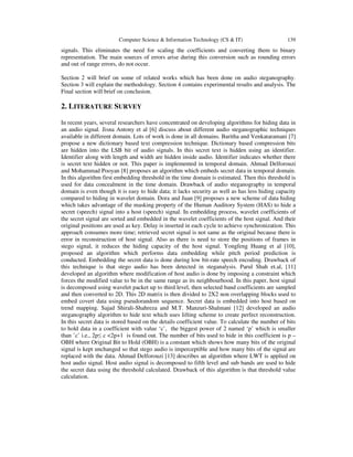 DATA HIDING IN AUDIO SIGNALS USING WAVELET TRANSFORM WITH ENHANCED SECURITY | PDF | Digital ...