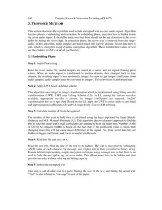 DATA HIDING IN AUDIO SIGNALS USING WAVELET TRANSFORM WITH ENHANCED SECURITY | PDF | Digital ...