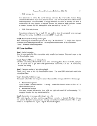 DATA HIDING IN AUDIO SIGNALS USING WAVELET TRANSFORM WITH ENHANCED SECURITY | PDF | Digital ...