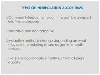Data hiding using image interpolation | PPT
