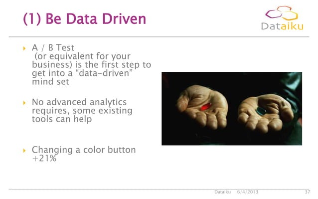 Dataiku - From Big Data To Machine Learning | PPTX | Databases | Computer Software and Applications