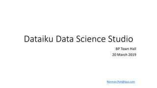 Dataiku data science studio | PPTX