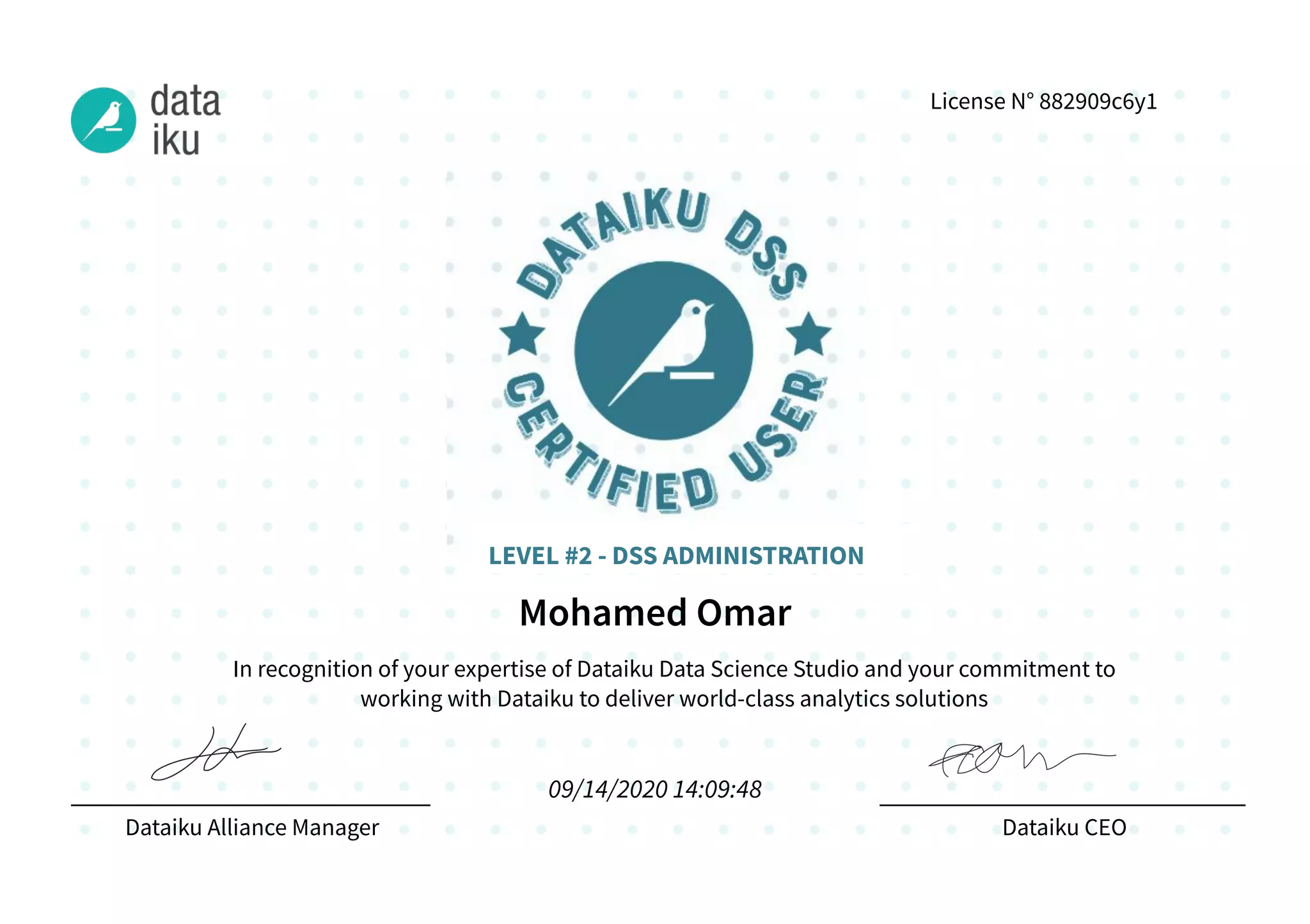 Dataiku DSS L2 Admin and Automation Deployment Certificate | PDF