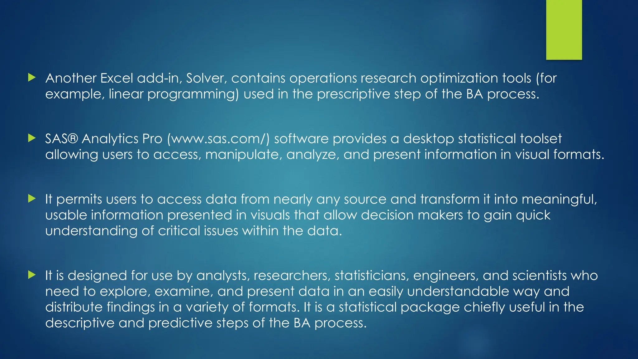 Data and types in business analytics process | PPTX