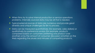 Data and types in business analytics process | PPTX