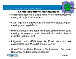 Project Management of a Globally Distributed Team - Tools and ...