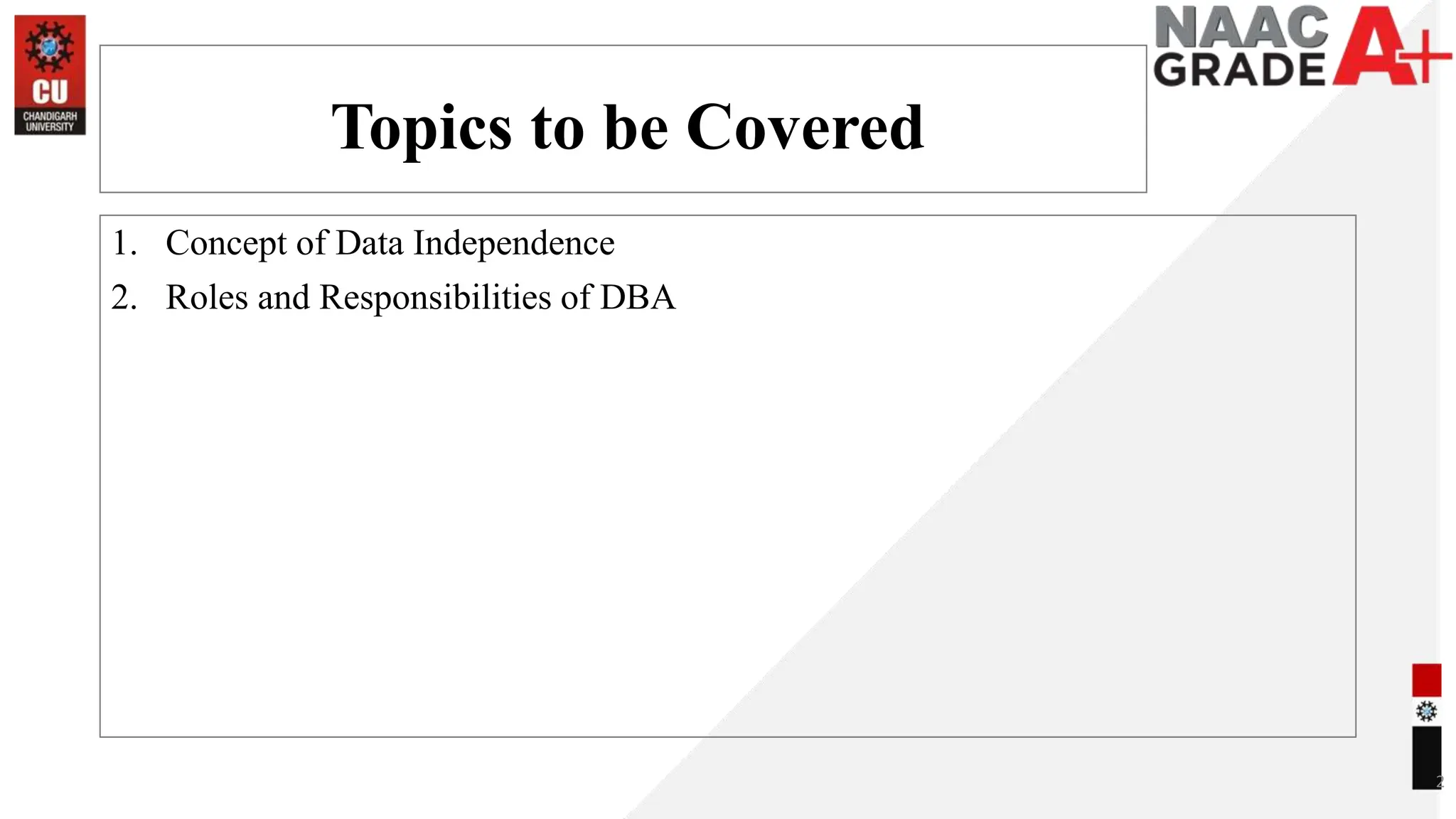 ( data independance,DBA) presentation in | PPTX