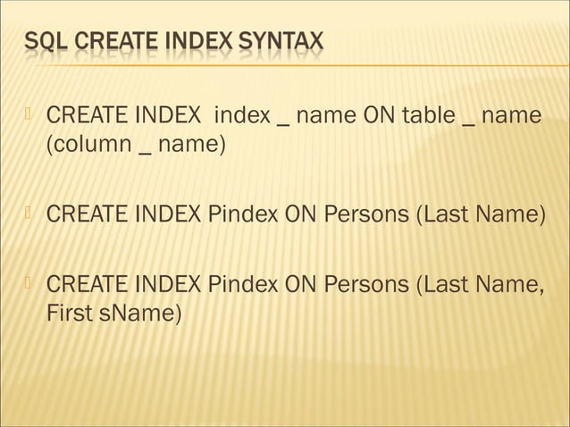 Data indexing presentation | PPT