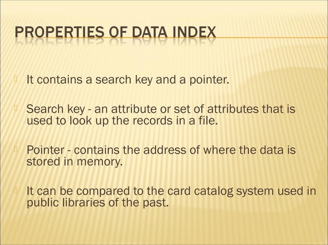 Data indexing presentation | PPT