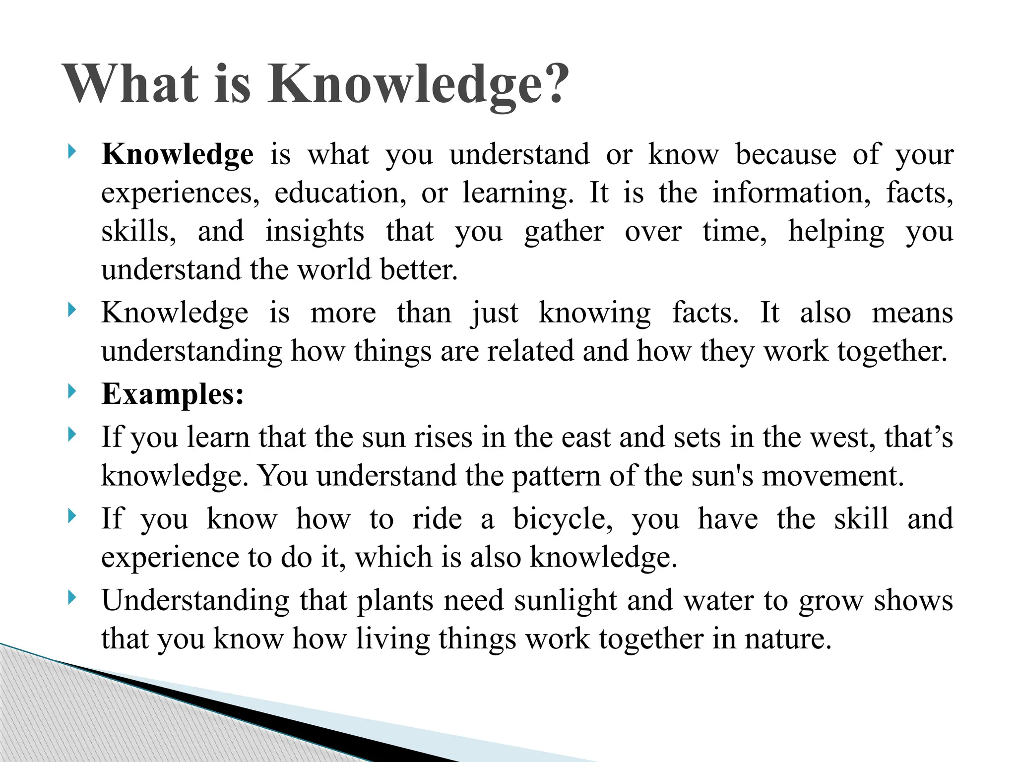 Conceptual Difference Between Data information and knowledge.pptx | Science