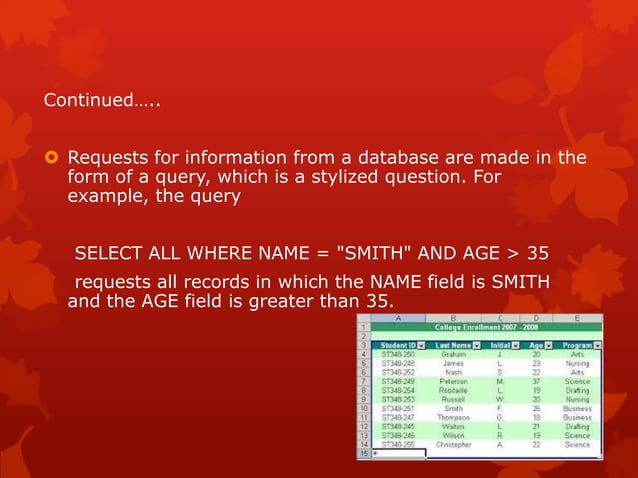 Datainformation And Database Ppt 