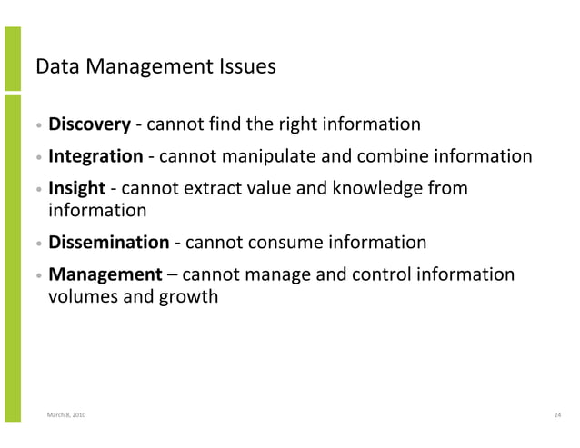 Data, Information And Knowledge Management Framework And The Data Management Book Of Knowledge ...