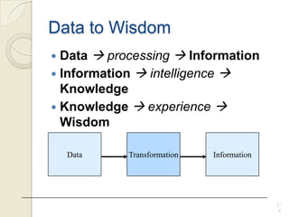 Data, information & its attributes uwsb | PPTX