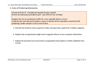 AS ICT (OCR) G061 3.1.1 Data, Information, Knowledge & Processing ...