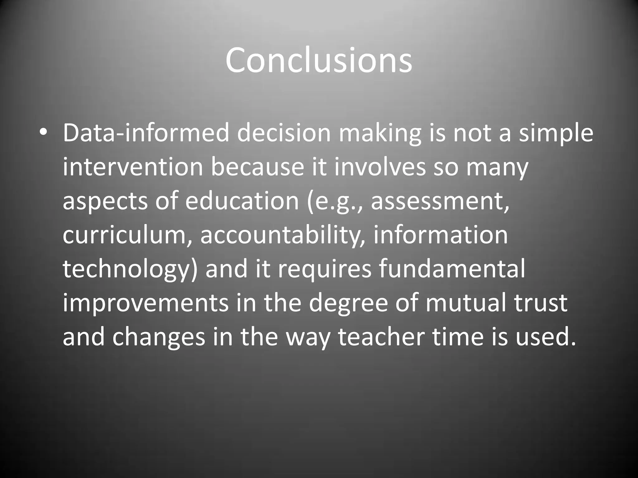 Data Informed Decisions | PPTX