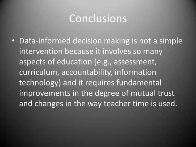 Data Informed Decisions | PPTX