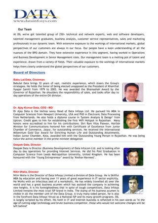 Data Infosys Limited, Jaipur | PDF