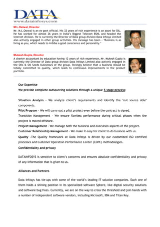 Data Infosys Limited, Jaipur | PDF