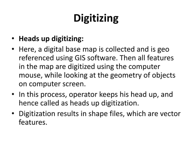 Data input techniques - GIS | PPTX | Geography | Science