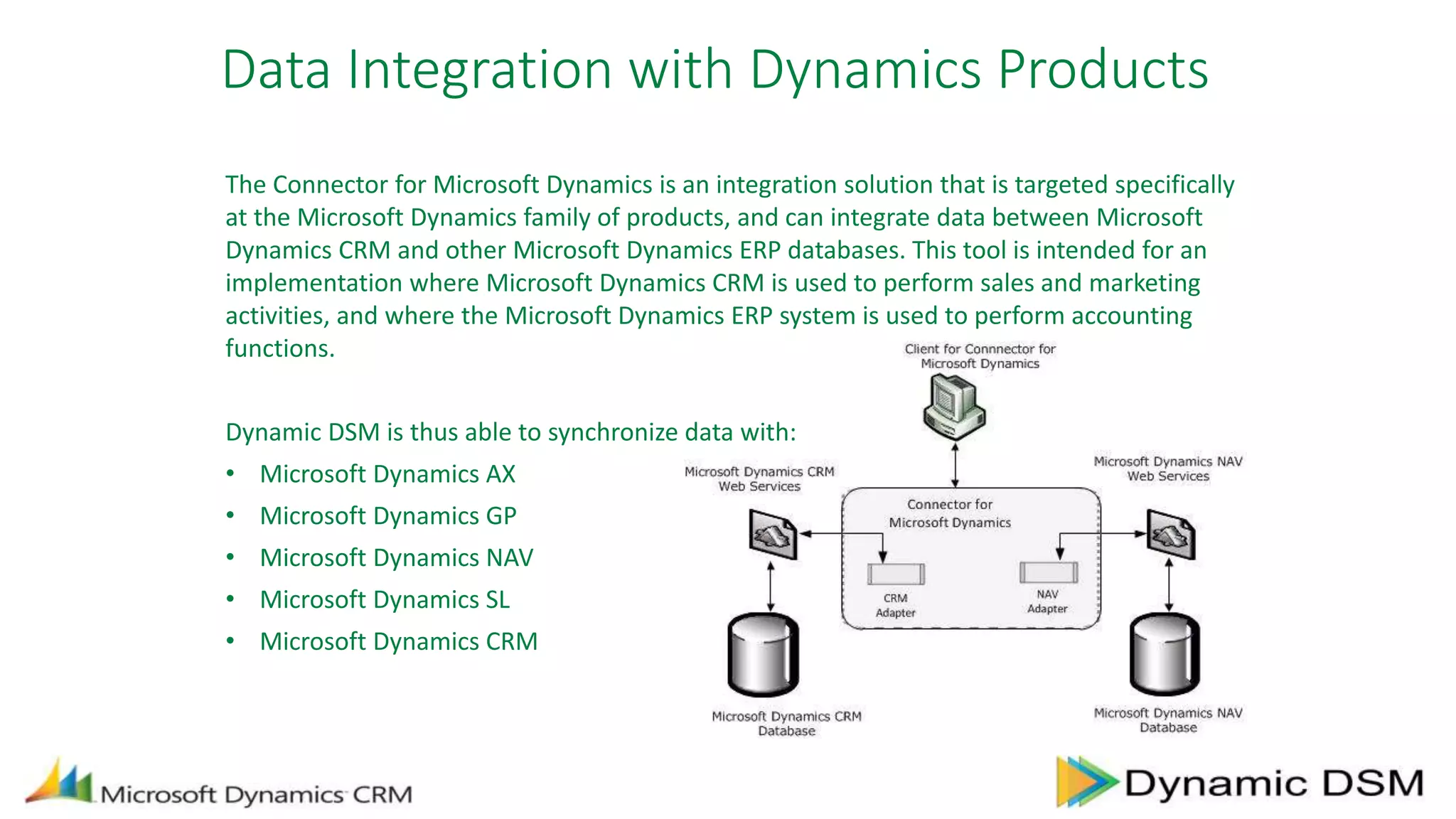 Dynamic DSM Features - Data Integration | PPTX | Databases | Computer Software and Applications