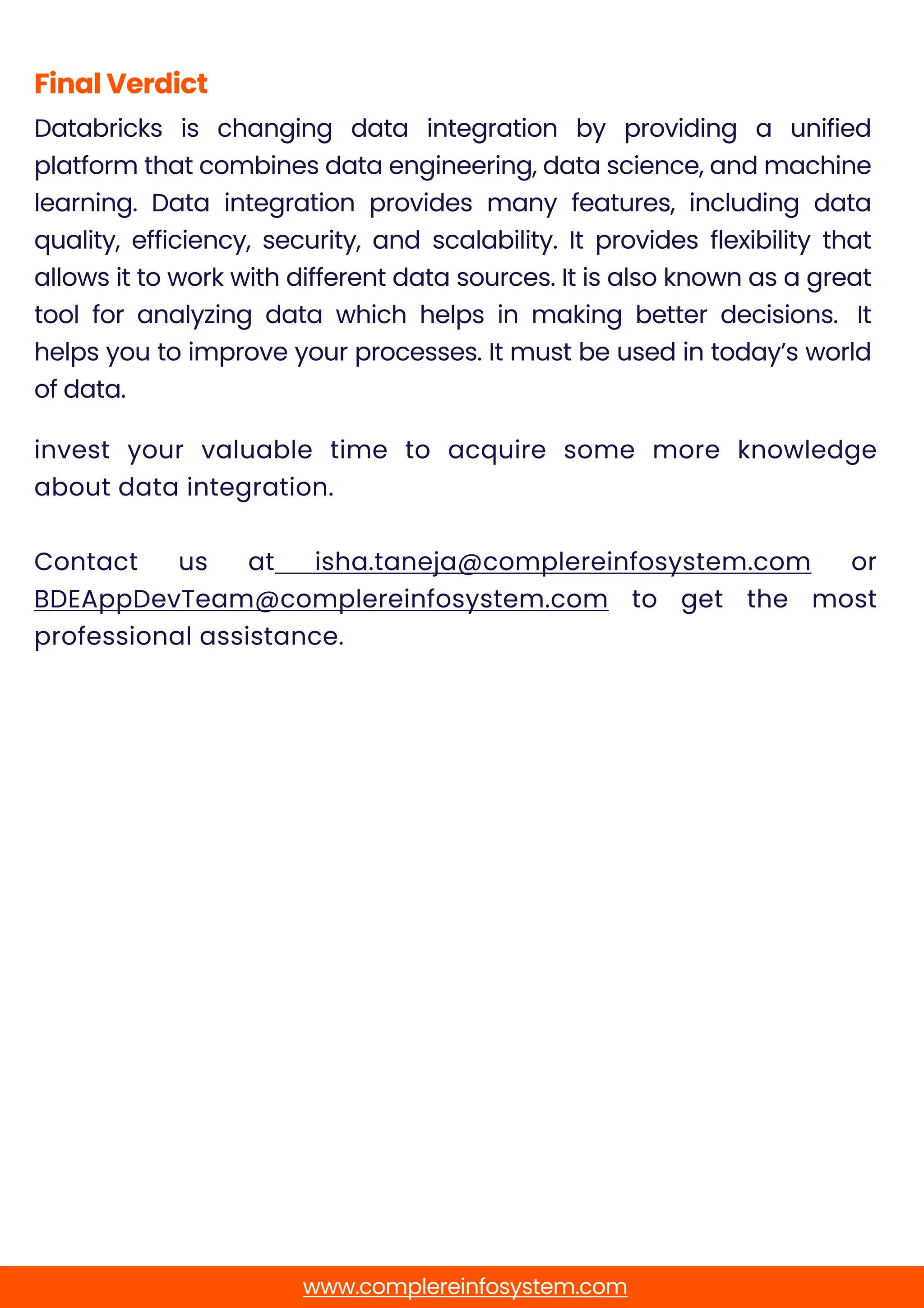 Data Integration Made Easy Databricks Connects Your Data Ecosystem | PDF