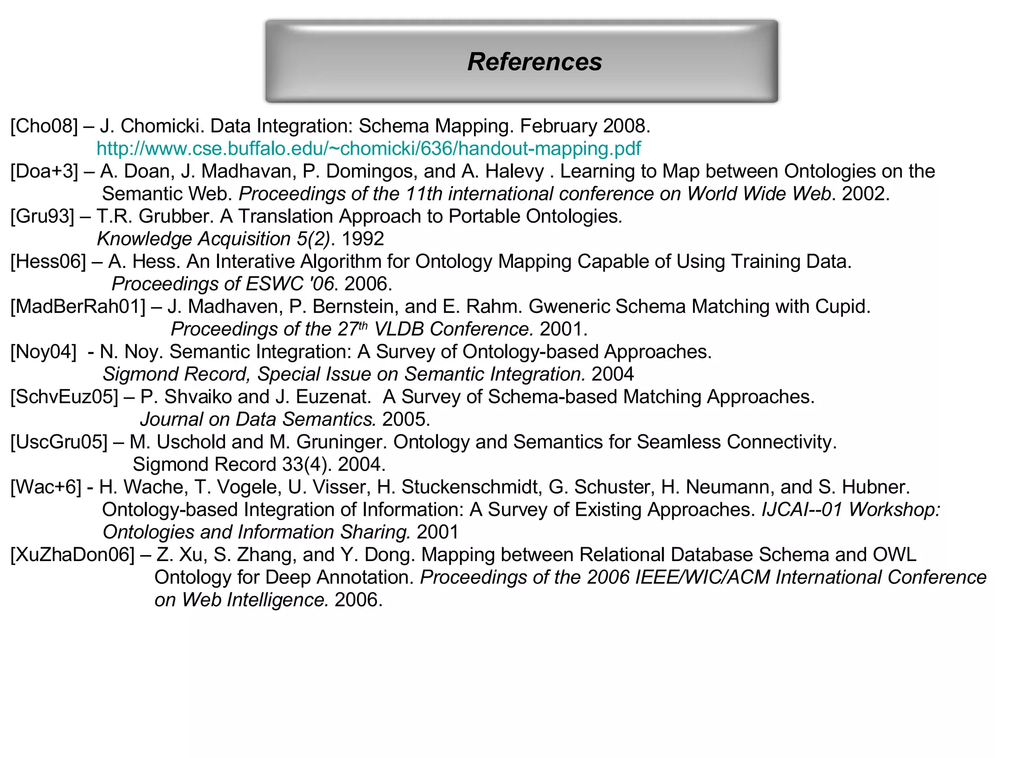 Data Integration Ontology Mapping | PPT