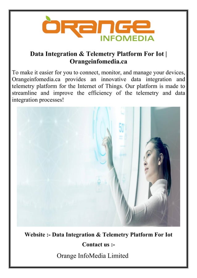 Data Integration And Telemetry Platform For Iot Orangeinfomedia Ca Pdf