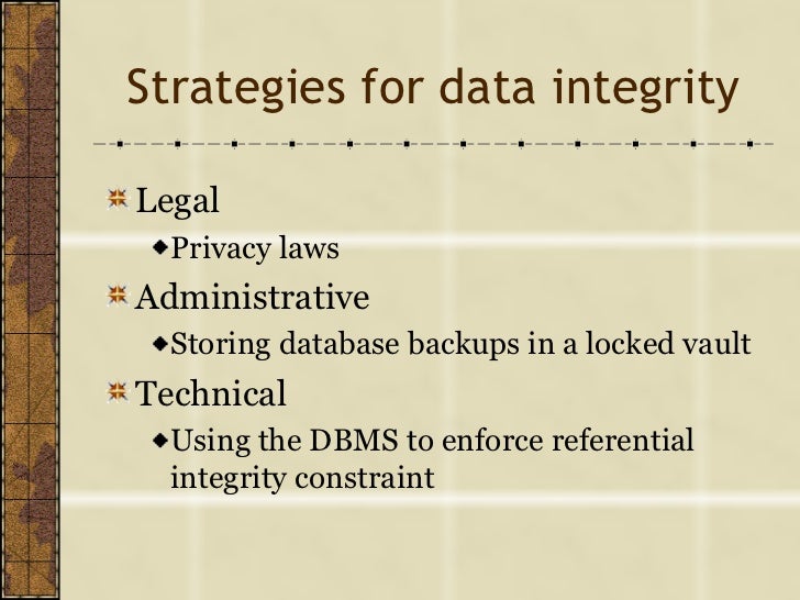 Data integrity