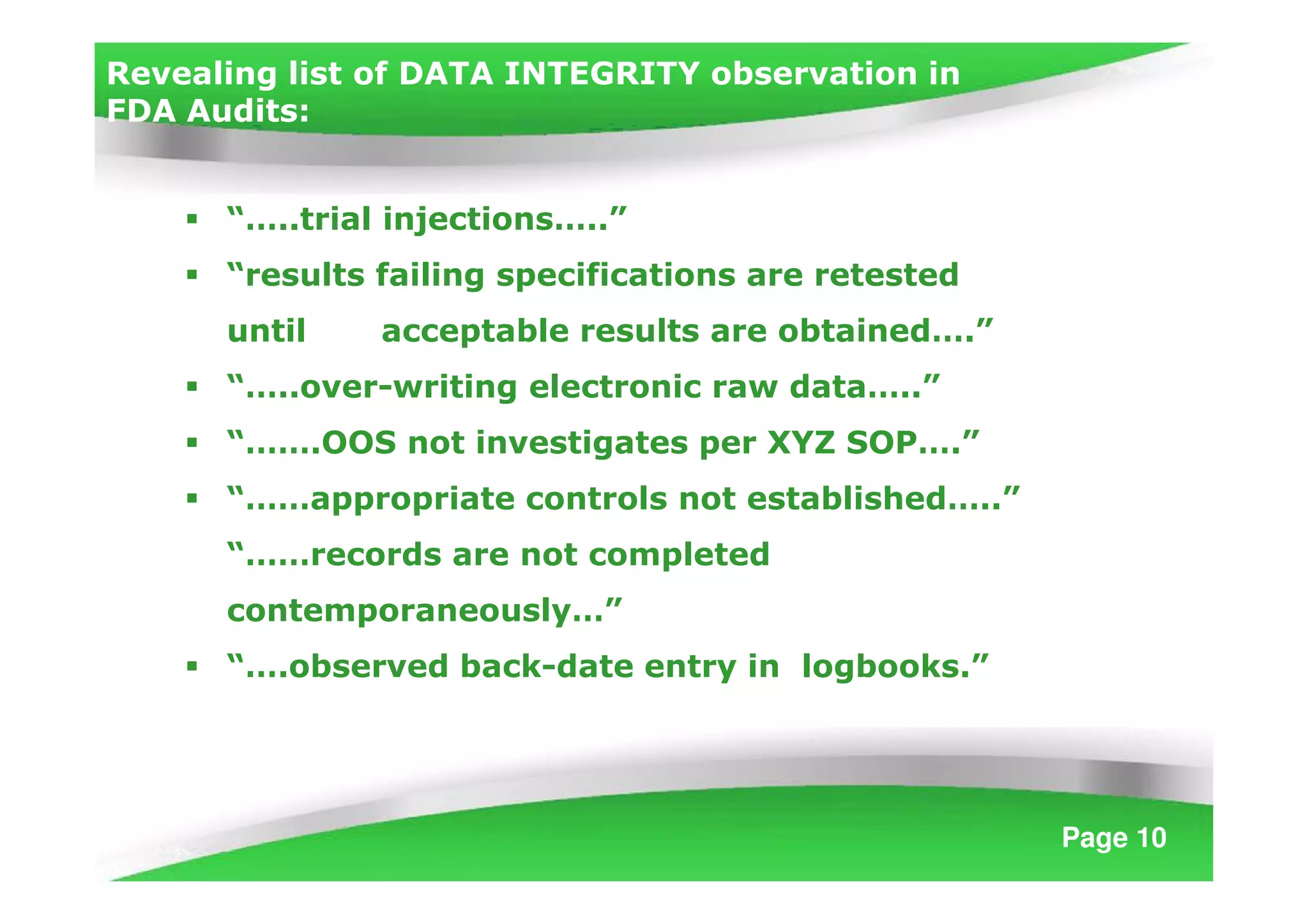 Data integrity | PDF